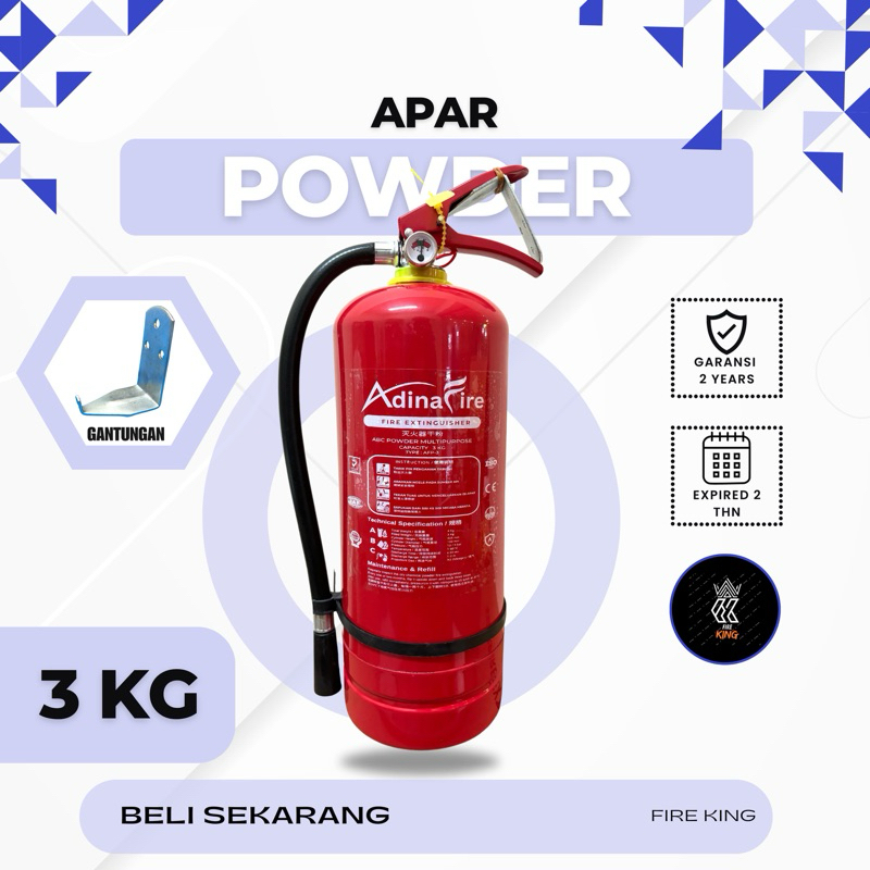 Jual Apar pemadam 3 kg Powder Adina Fire | Shopee Indonesia