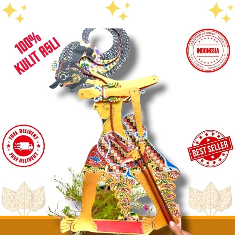 Jual Wayang Kulit Asli Bima / Werkudara / Werkudoro Halus Standar ...