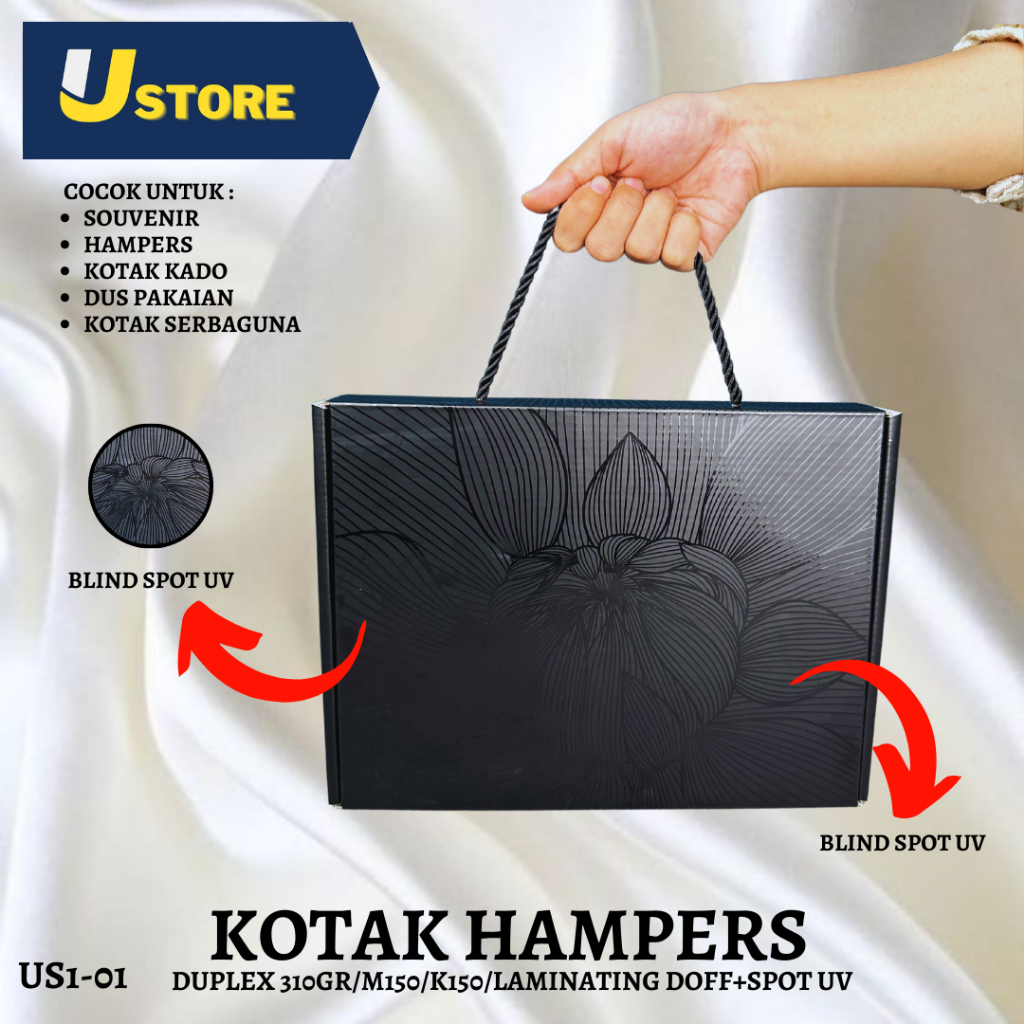Jual Kotak Hampers / Box Serba Guna BlindSpot UV Motif Bunga + Tali ...