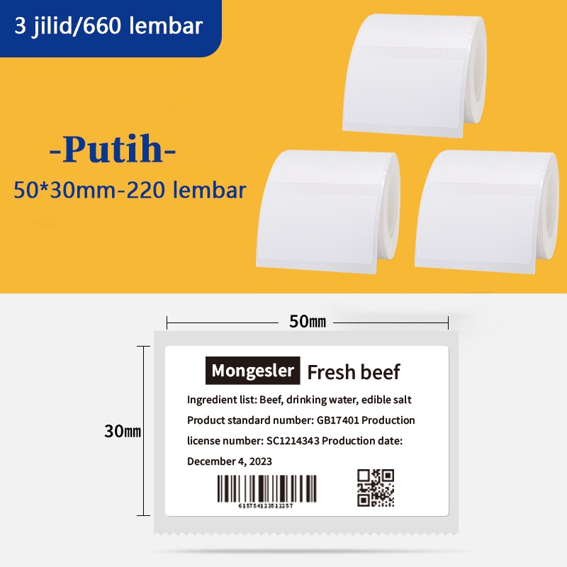 Jual Printer label kantor rumah mencetak label kode batang teks mesin ...