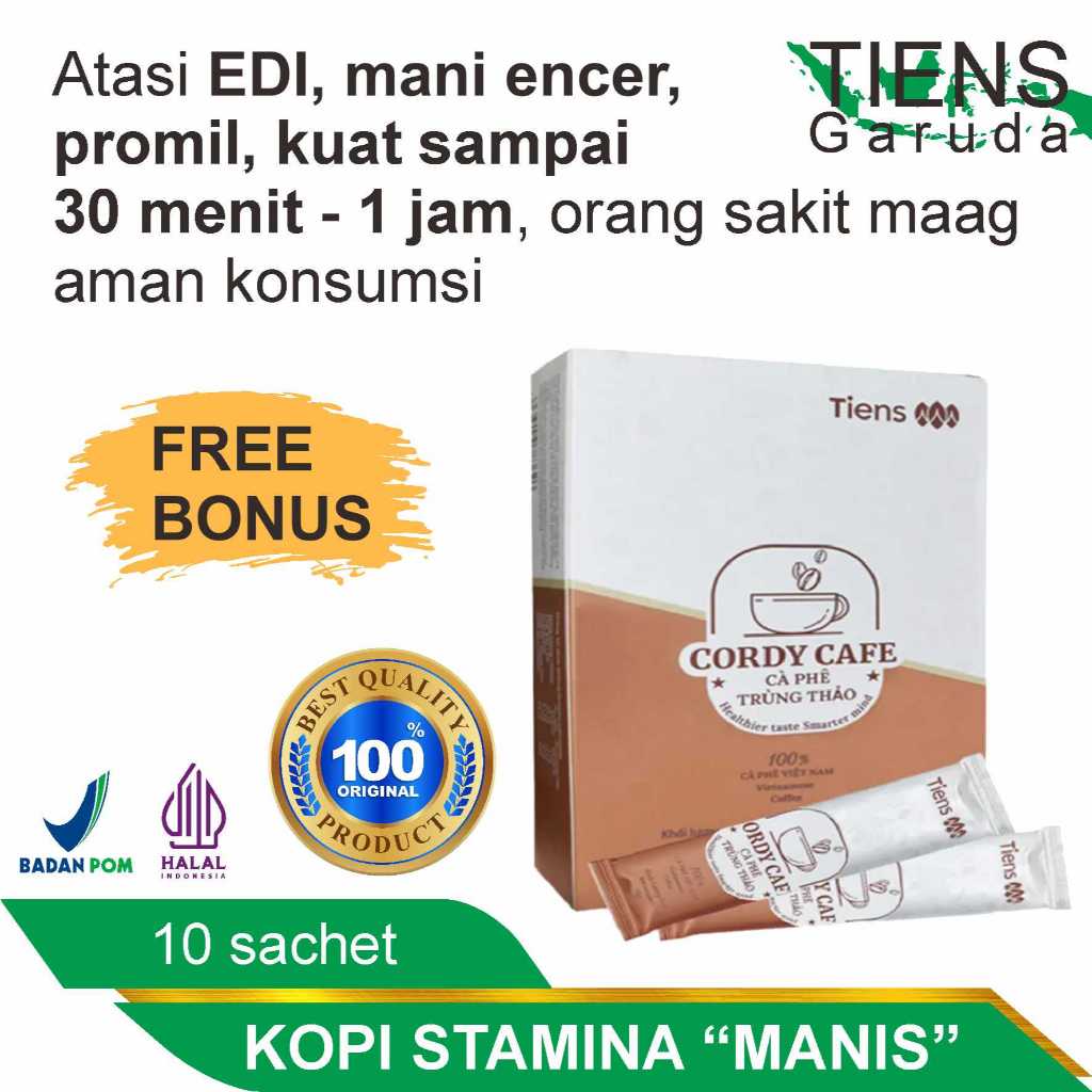Jual Kopi Cordy Cafe Aroma Kuat Instan Berdiri Otot Tahan Lama Bubuk ...