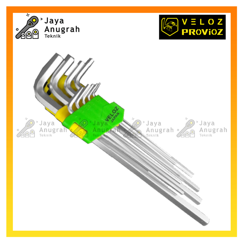 Jual Kunci L Set Veloz Panjang 9 pcs 1.5-10mm | Shopee Indonesia