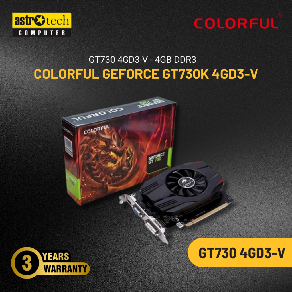Jual VGA Colorful GeForce GT 730 / GT730 4GD3-V - 4GB DDR3 | Shopee Indonesia