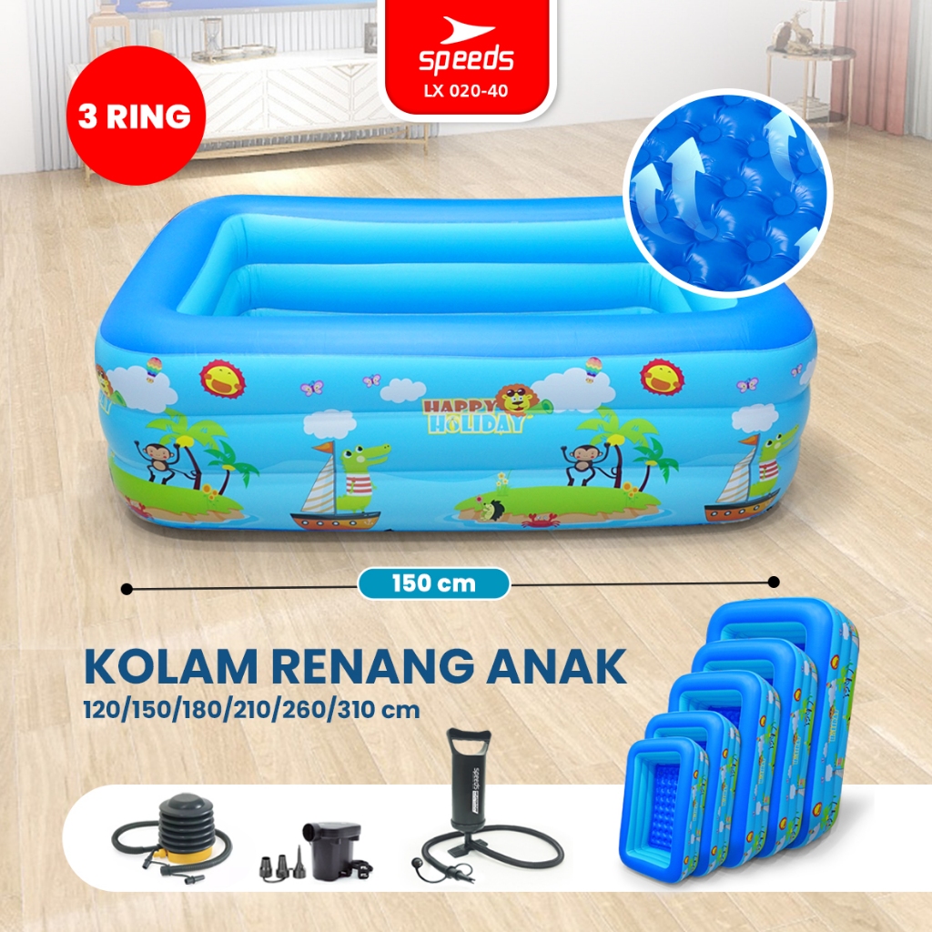 Jual SPEEDS Kolam Renang Anak 150x105x56cm Kolam Renang Tiup Bahan ...