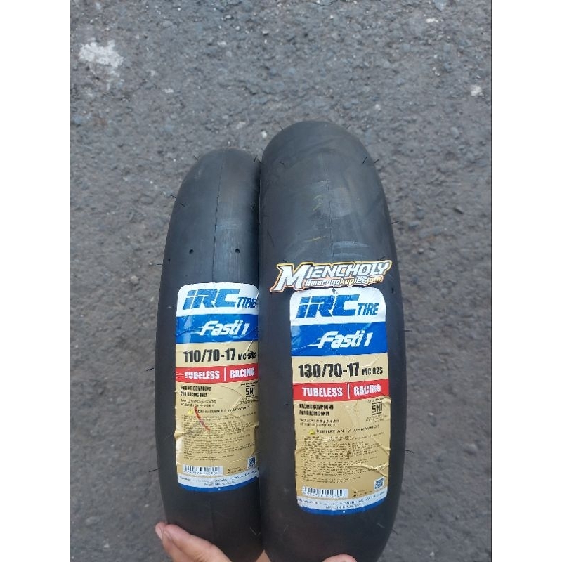 Jual SEPASANG BAN IRC FASTI 1 SLICK UKURAN 11070 17 DAN 13070 17 SOFT ...