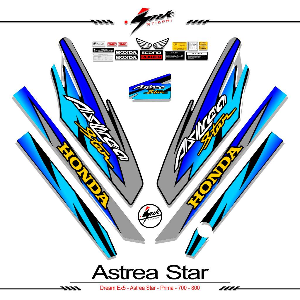 Jual STRIPING HONDA ASTREA MOTIF STAR PRIMA DREAM EX5 TRIBAL FIRE MOTIF ...