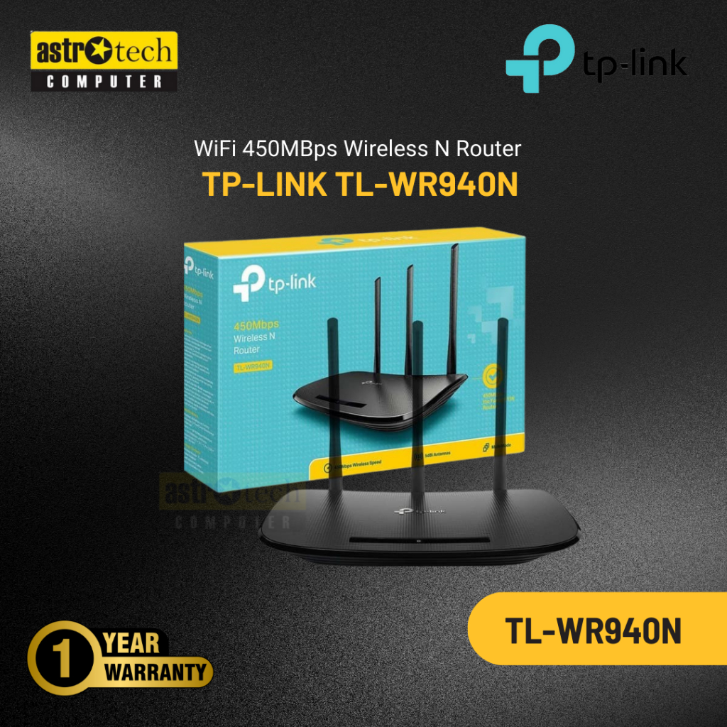 Jual TP-Link TL-WR940N TPLink WiFi 450MBps Wireless N Router | Shopee ...