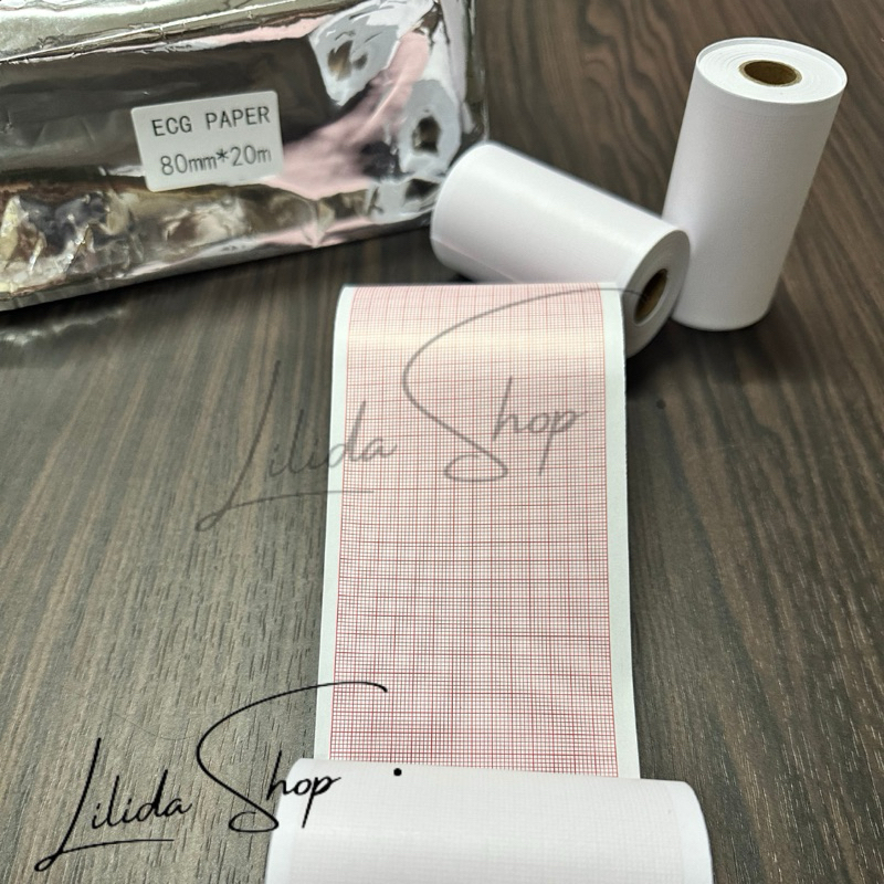 Jual ecg paper kertas ekg thermal 80 mm x 20 m meter 57mm x 25 meter ...