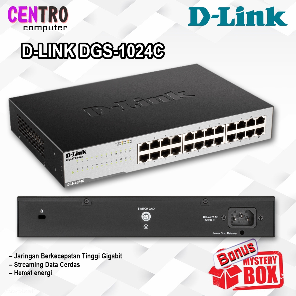Jual D-LINK DGS-1024C Switch Hub 24 Port Gigabit -D-LINK DGS 1024C ...