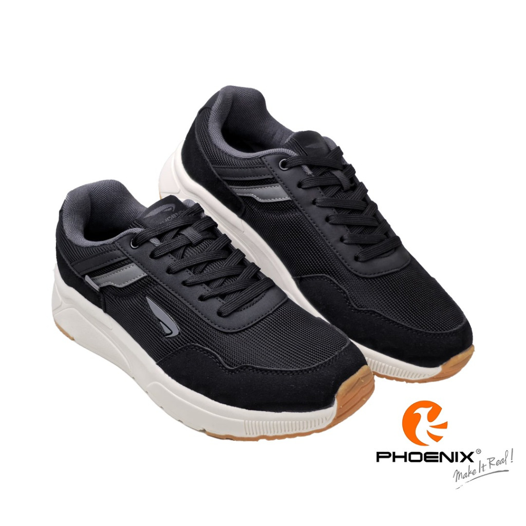 Jual Phoenix Official - Sepatu Sneakers Pria - Arata Hitam | Shopee ...