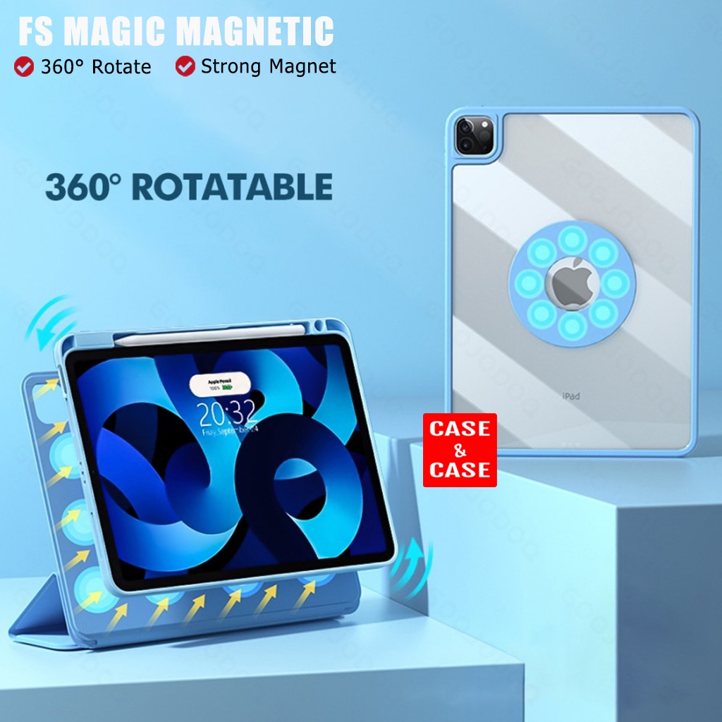 Jual Casing iPad 10.2 | 10 2022 | 10.9 | Pro 11 Smart Case Putar Magnet ...