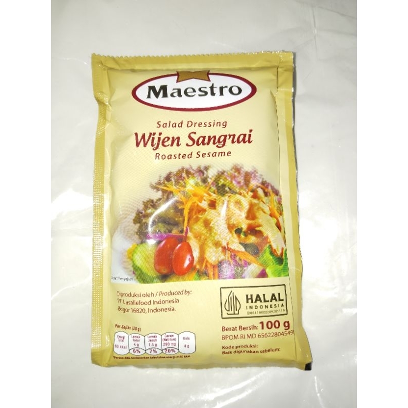 Jual wijen sangrai merk maestro 100g | Shopee Indonesia