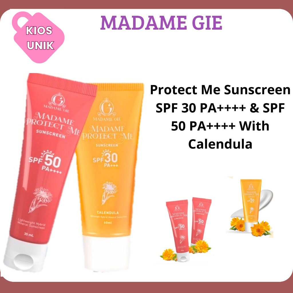 Jual Madame Gie Madame Protect Me Sunscreen SPF 30 PA++++ & SPF 50 PA++++ With Calendula ...