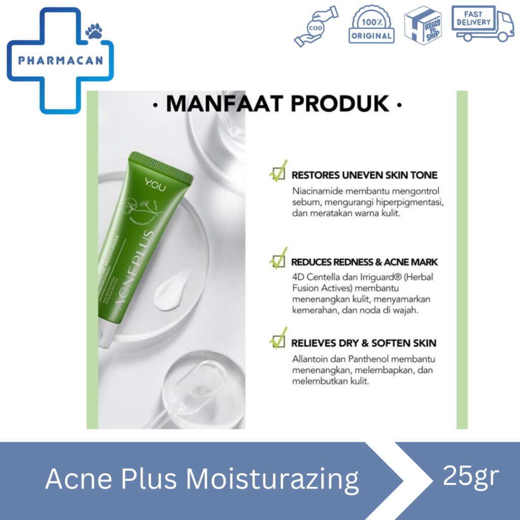 Jual ou Acne Plus Skin Defense Moisturizer 25g | Shopee Indonesia