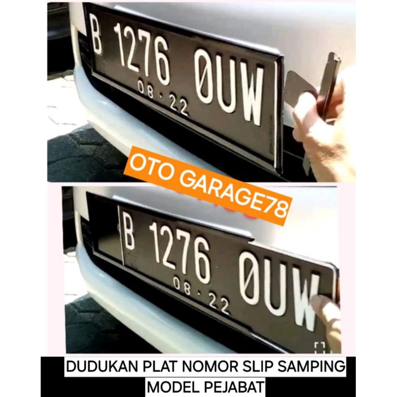 Jual DUDUKAN PLAT NOMOR SLIP SAMPING MODEL PEJABAT | Shopee Indonesia