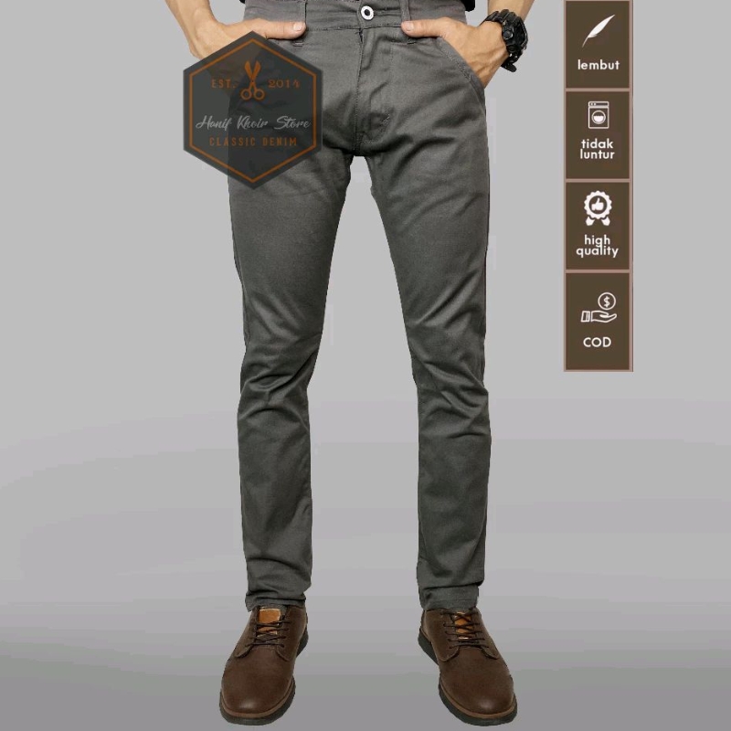Jual Original Fifteen Denim CELANA CHINO PRIA Slim fit Panjang Pria Kerja kantor Santai Liburan ...