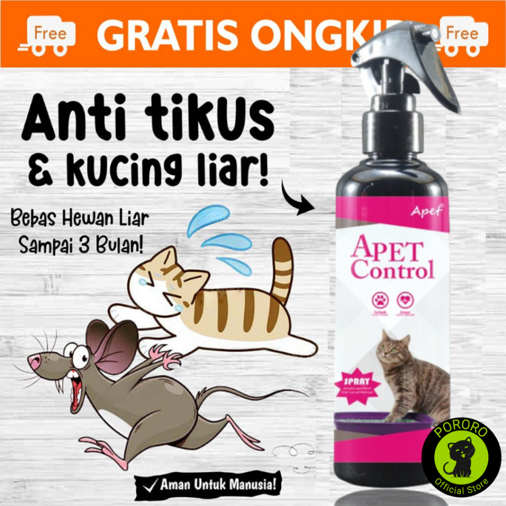 Jual Apet Control Spray 250 ml Rat Cat Repellent Disinfectant Spray ...