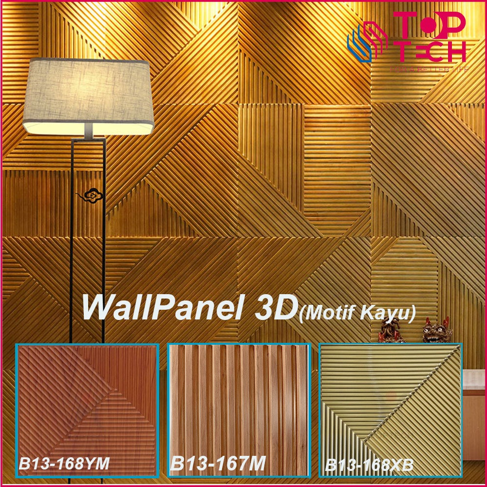 Jual Toptech - Wall Panel 3D PVC Wallpanel Kayu Wallpaper Dinding ...