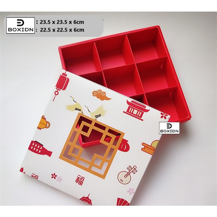 Jual Box Mooncake sekat 8 box mooncake sekat 9 Box Kue bulan 75gr box ...