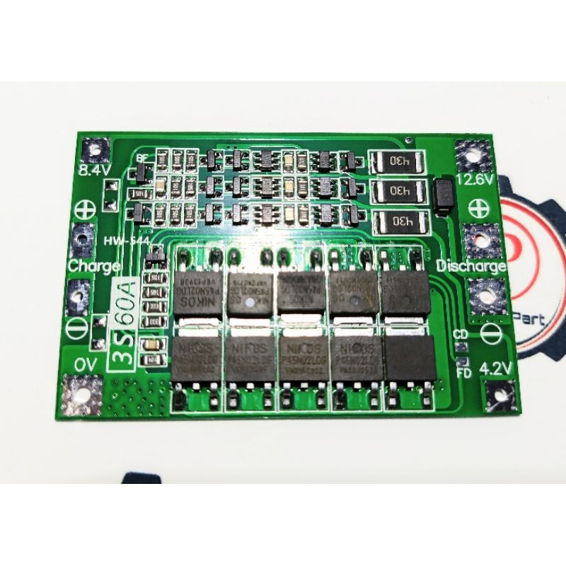 Jual BMS 3S 60A 12V 12.6 Protection Board Balance Version 18650 Pack ...