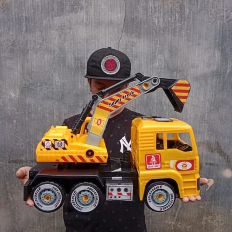 Jual Mainan Mobil Truk Excavator Jumbo - Mobilan Keruk Konstruksi Besar ...