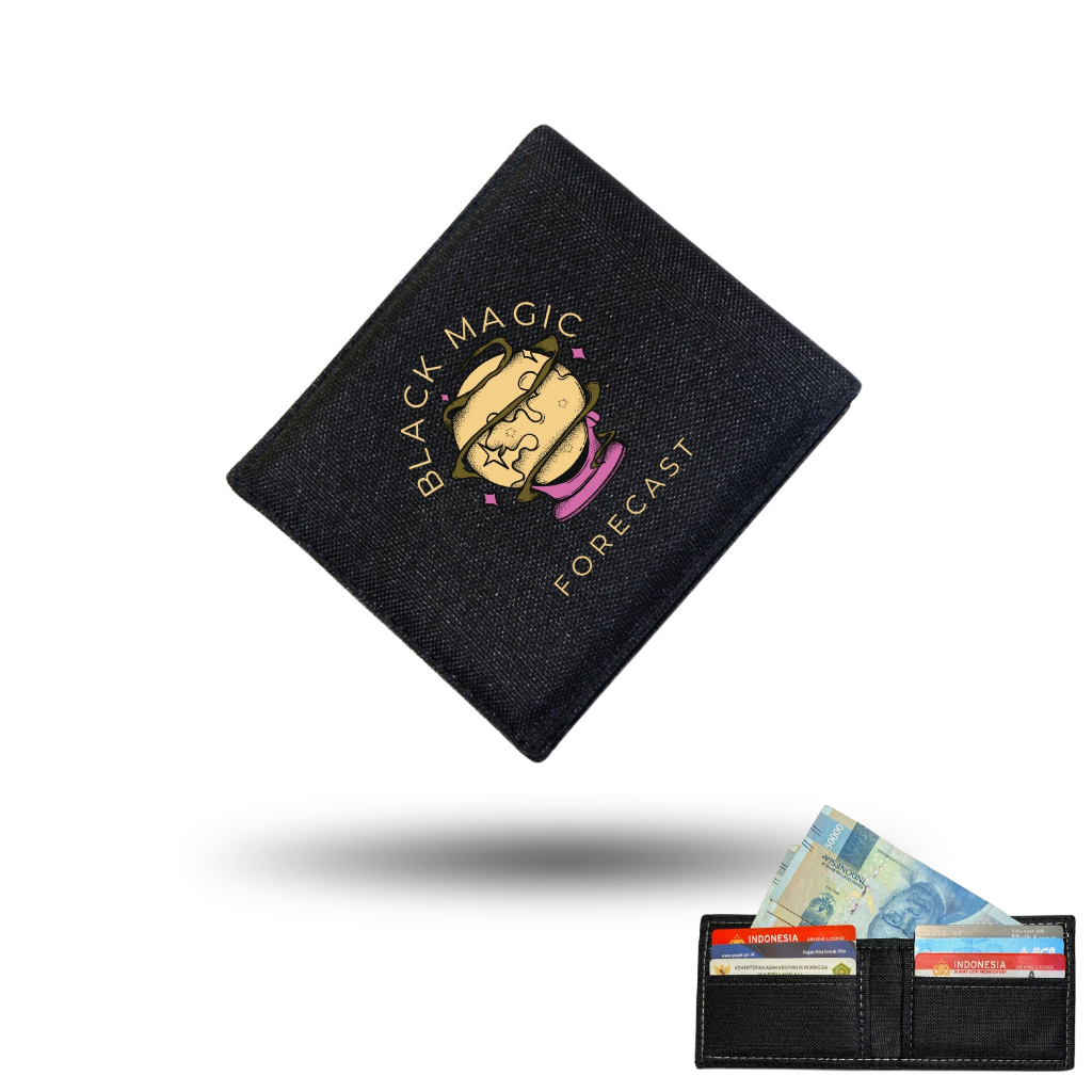 Jual Amt_Cloth's Dompet Pria Black Magic Canvas Sablon | Shopee Indonesia
