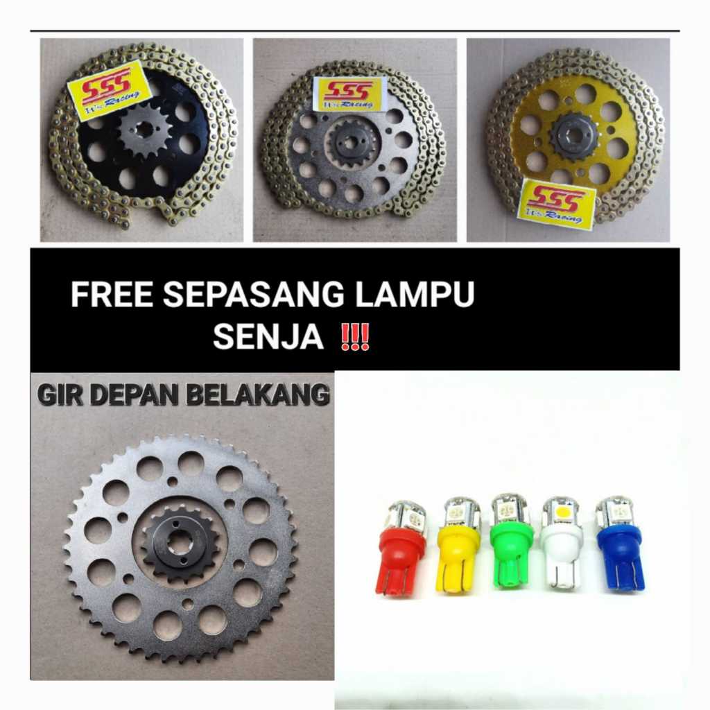 Jual GEAR GIR SET SSS RACING RANTAI GOLD 415/428 KPH SERIES UNTUK MOTOR ( KHARISMA / SUPRA X 125 ...