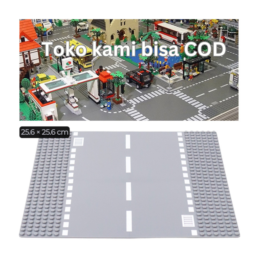 Jual Base Pelat Dasar Jalan Raya LEGO Building Block Road 25.6x25.6cm ...