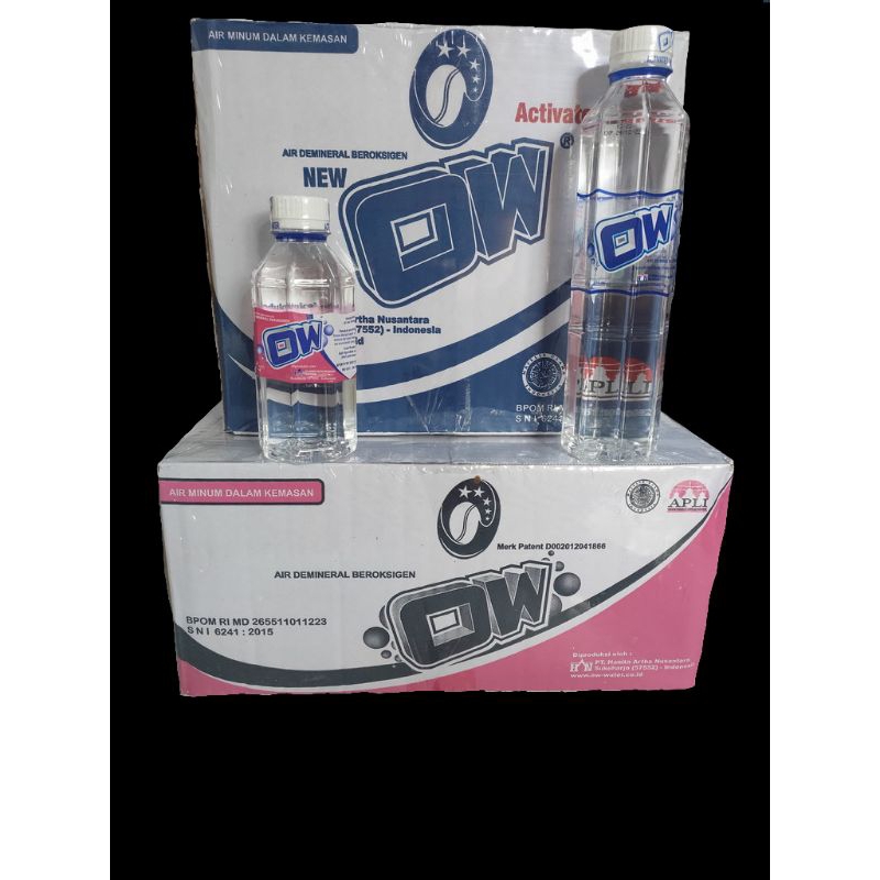 Jual 2 Kardus Air OW ( Kemasan OW Botol Besar + Botol Kecil ) | Shopee ...