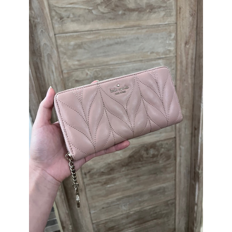 Jual Dompet Kate Spade Neda Blair Lane Quilted Long Wallet in Rosy ...
