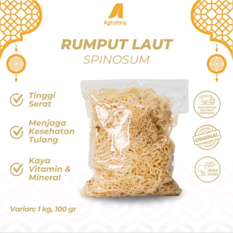 Jual 1 Kg rumput laut Kering Spinosum Kenyal Original | Shopee Indonesia