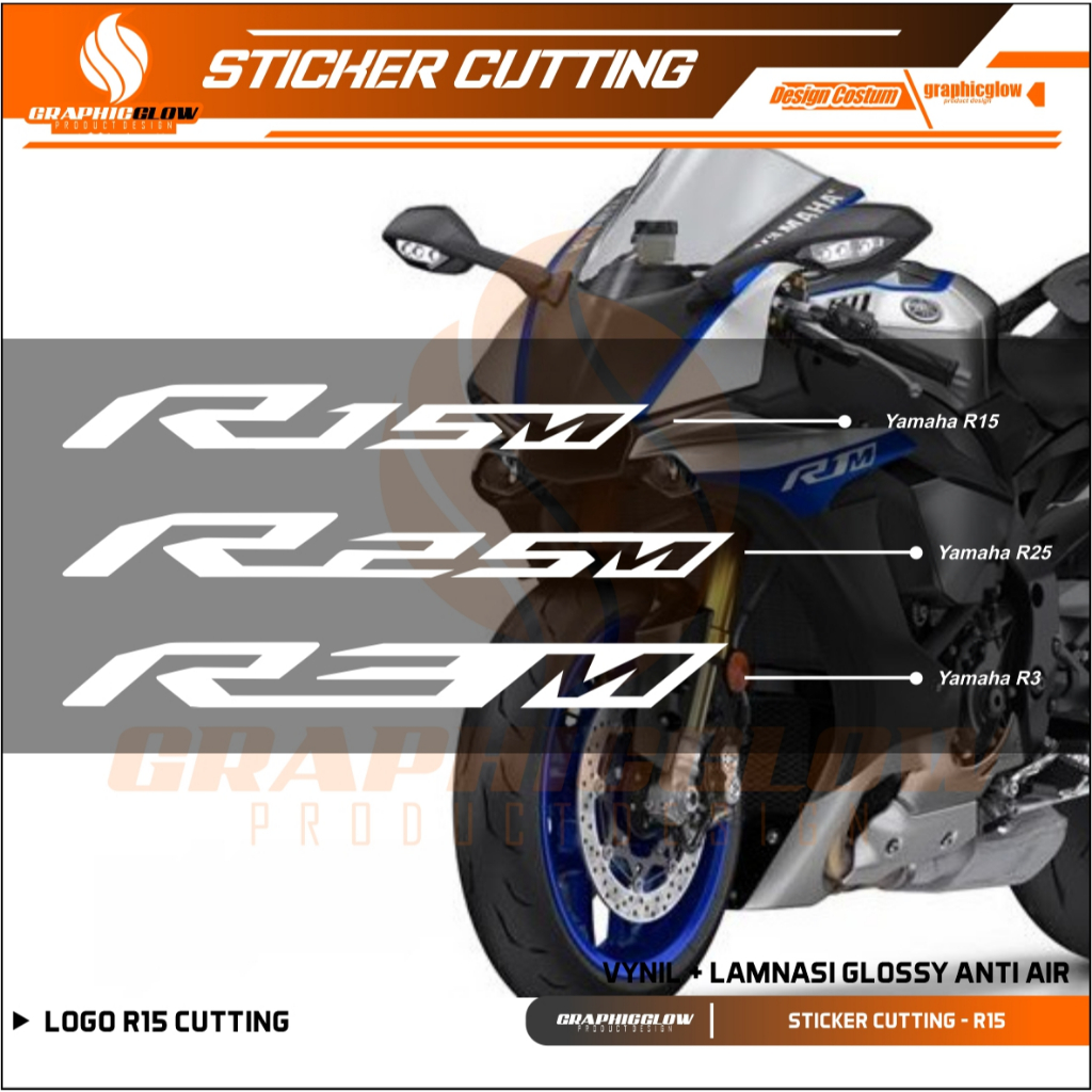 Jual STIKER CUTTING LOGO YAMAHA R15 R25 R3 STICKER MOTOR | Shopee Indonesia