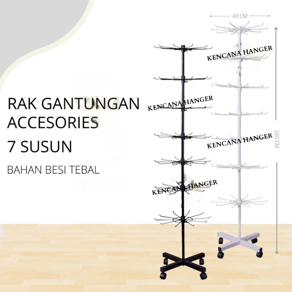 Jual Gantungan Aksesoris Matahari 7 Susun Putar | Roda | Rak Display ...