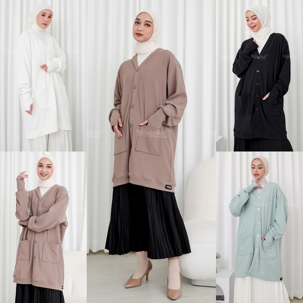 Jual Jaket Jacket Panjang Wanita Cewek Perempuan Muslimah Hijaber Long ...