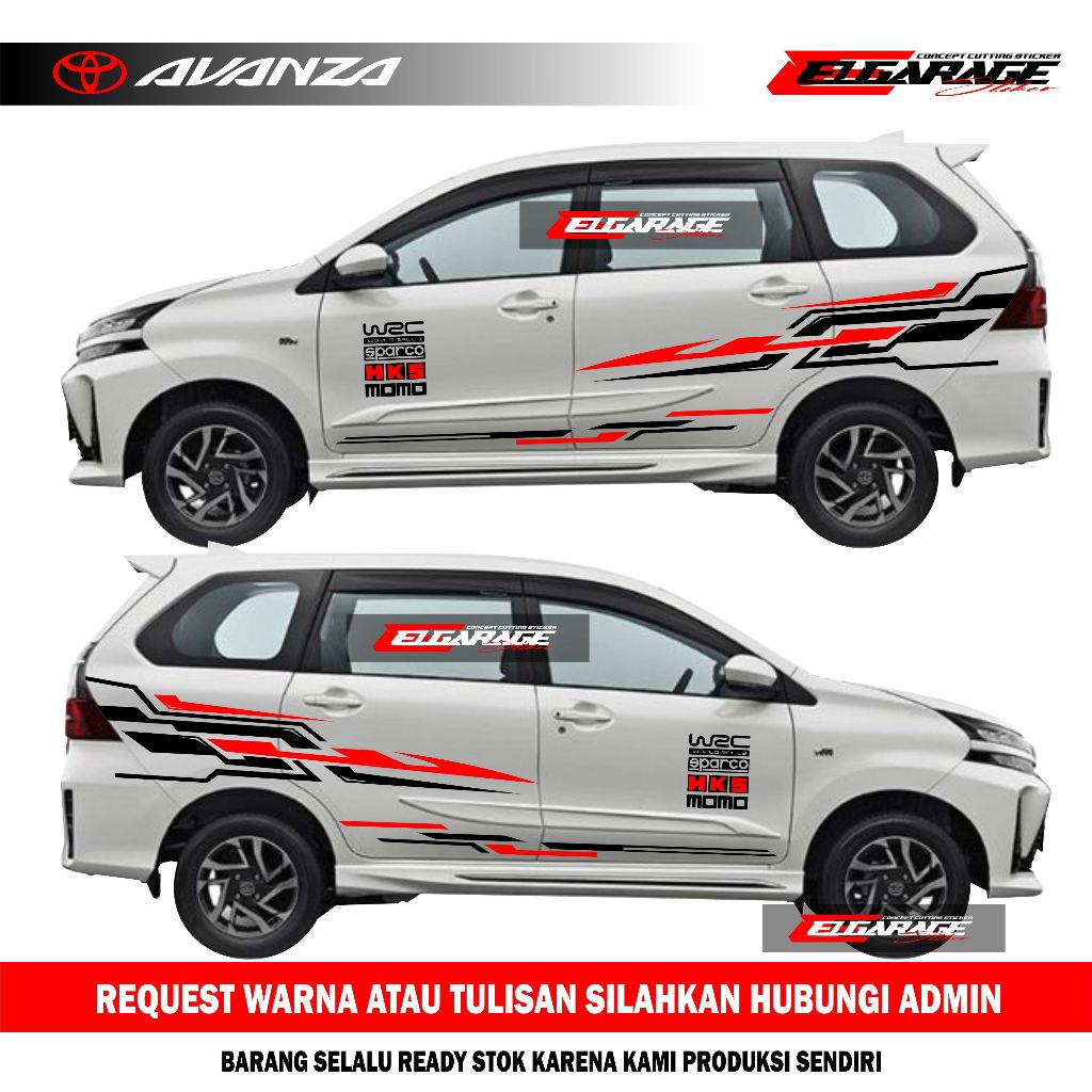 Jual Stiker mobil avanza sticker list minimalist mobil toyota avanza ...