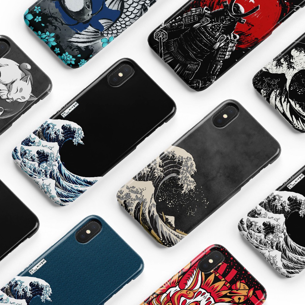 Jual Premium Custom Case Casing HP Japanese Art Wave Ryujin Geisha ...