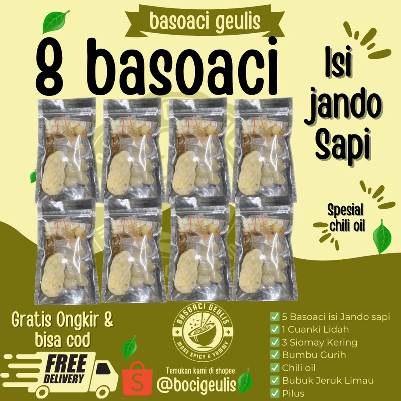 Jual 8 Pcs Basoaci Isi Jando Sapi,Fresh,Halal Ada Kriuk Jandonya ...