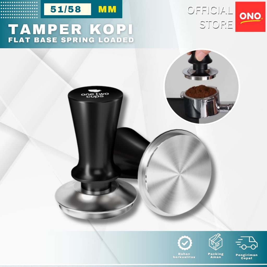 Jual ONOID Tamper Kopi 58mm 51mm Espresso Temper Coffee Flat Base ...