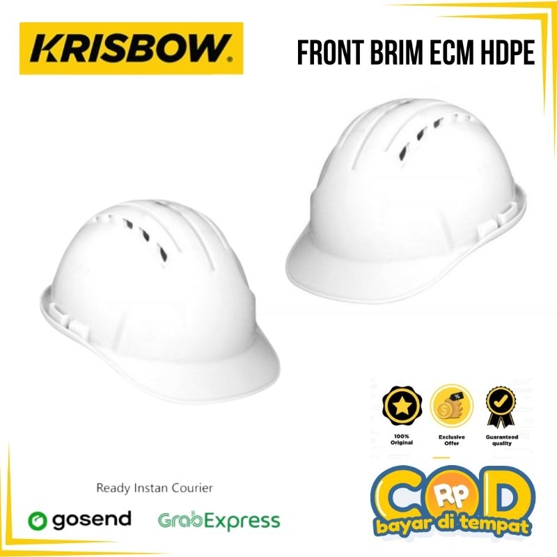 Jual Helm Safety Krisbow Front Brim ECM Hdpe - Helm Keselamatan Kerja ...