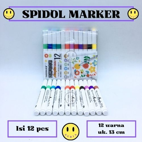 Jual Spidol Marker Isi 12 Warna | Shopee Indonesia