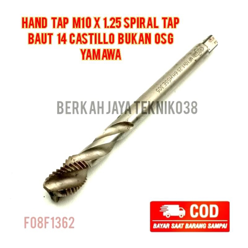 Jual Hand Tap M10 x 1.25 Spiral Tap Baut 14 Castillo Bukan OSG Yamawa | Shopee Indonesia
