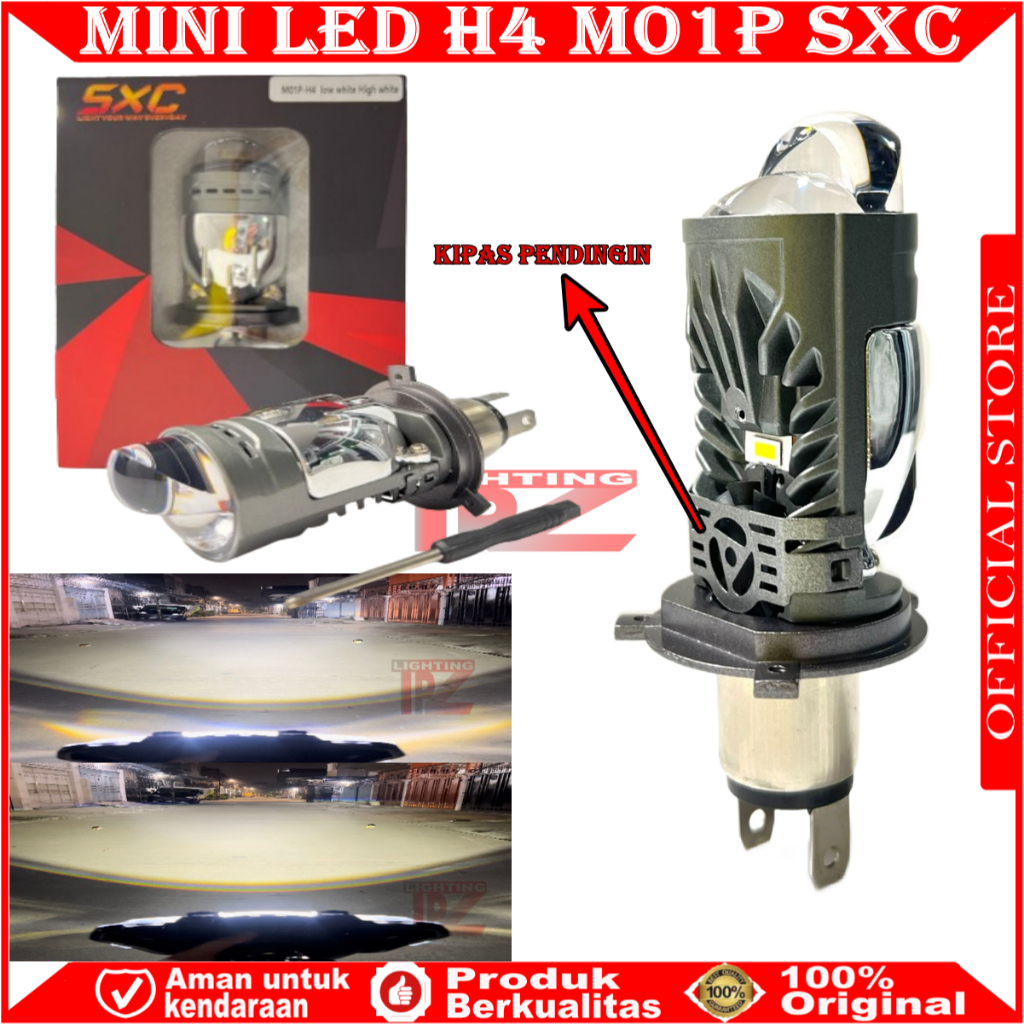 Jual ORIGINAL LAMPU UTAMA MOTOR H4 M01P 2 WARNA HI / LOO 20 WATT | BOHLAM LED H4 | LAMPU MOTOR ...