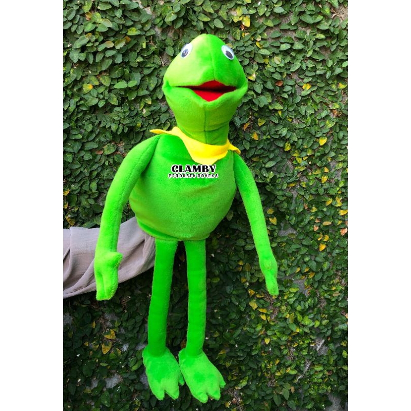 Jual Boneka Tangan Karakter Kodok Kermit / Boneka Muppet Hewan Edukasi ...