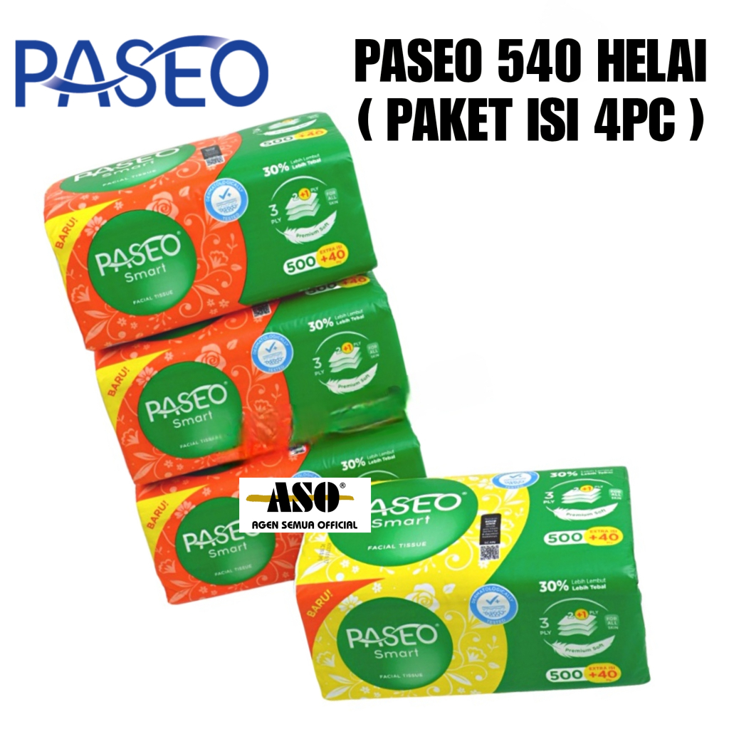 Jual [ PAKET ISI 4 ] Tisu Tissue PASEO 540 helai PROMO !!! | Shopee ...