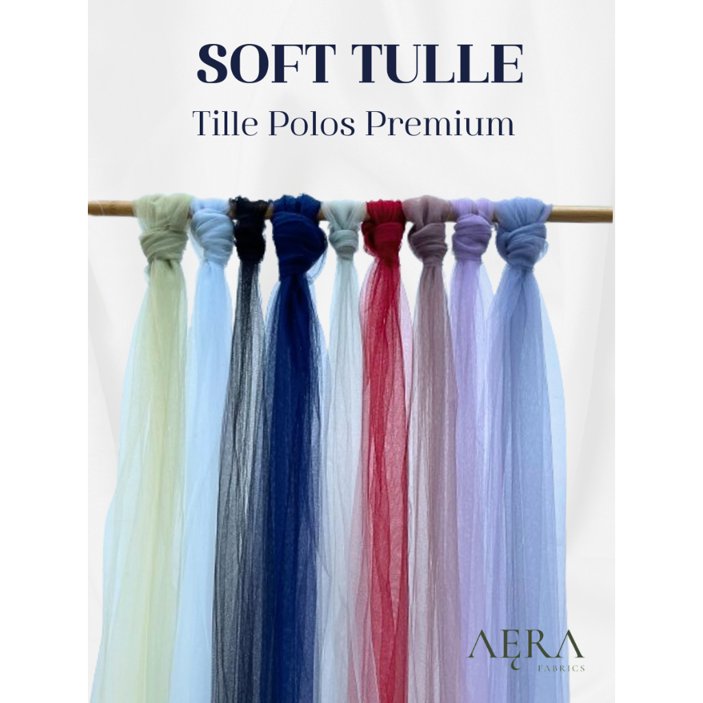 Jual 0,5 meter Kain Soft Tulle / Kain Tile Polos / Kain Tile meteran ...