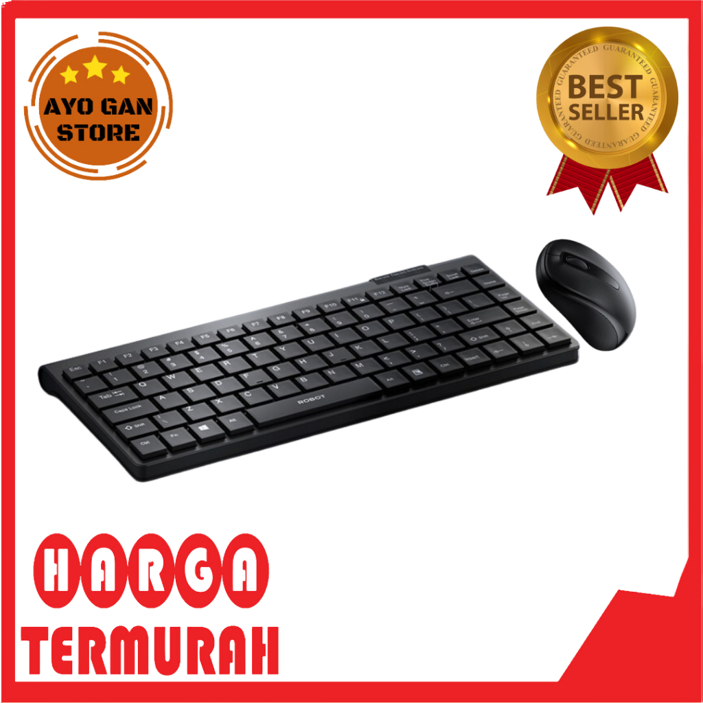 Jual ROBOT Keyboard and Mouse Portable Mini Wireless Set Combo KM3500 ...