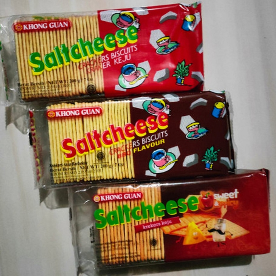 Jual Biskuit KHONG GUAN SALTCHEESE CRACKERS 200 gr Snack Kraker Keju ...