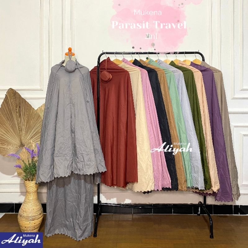 Jual (Free Pouch dan Sajadah) Mukena Travel Mini Parasit Premium Korea ...