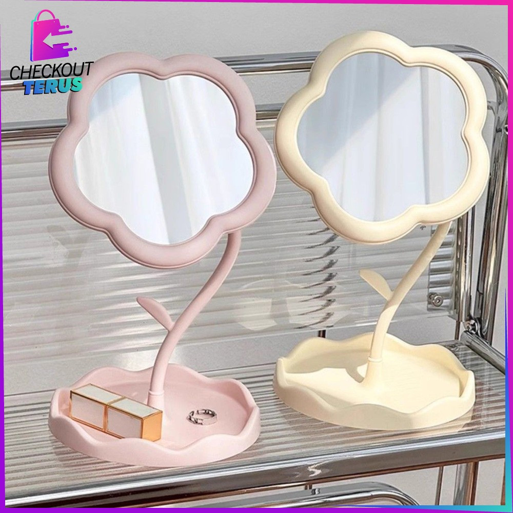 Jual CT K181 Cermin Aesthetic Stand Mirorr Flower Cermin Bunga Kaca ...