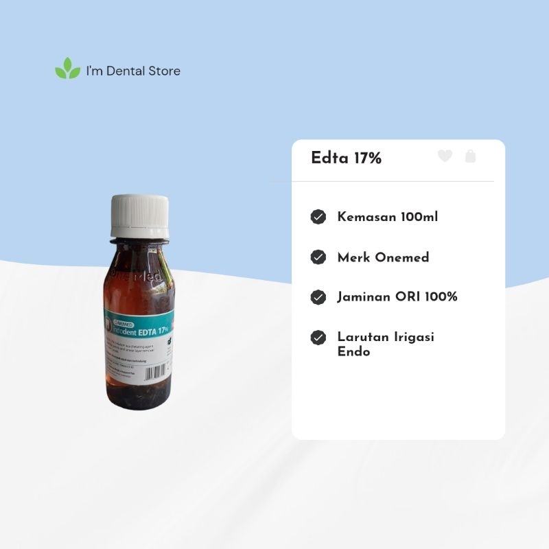 Jual EDTA 17% ONEMED ORIGINAL CAIRAN IRIGASI DENTAL ENDODONTIC LARUTAN ...